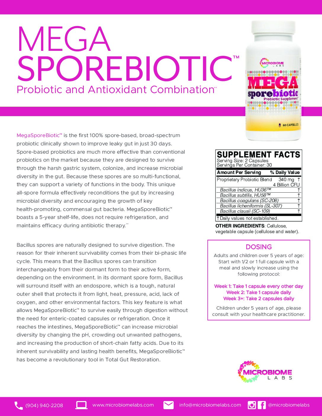 Mega SporeBiotic by Microbiome Labs - Energy Healing Approach